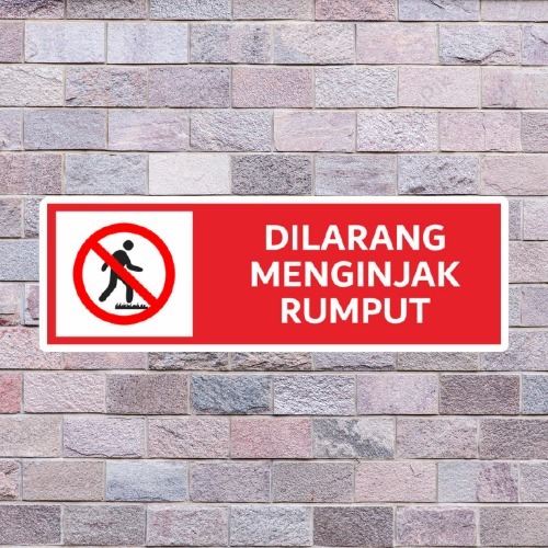 Jual Rambu dilarang menginjak rumput 10x30 cm | Shopee Indonesia
