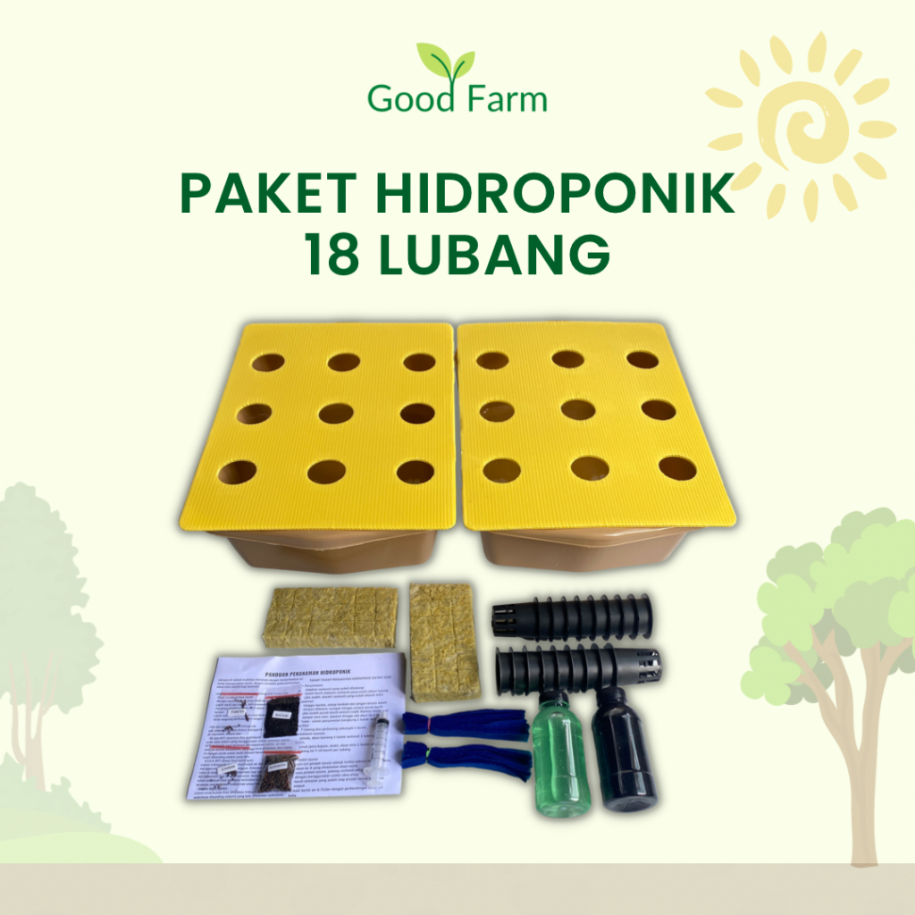 Jual Hidroponik Set Paket Lengkap Hidroponik 18 Lubang 2 BAK-SL / Set ...