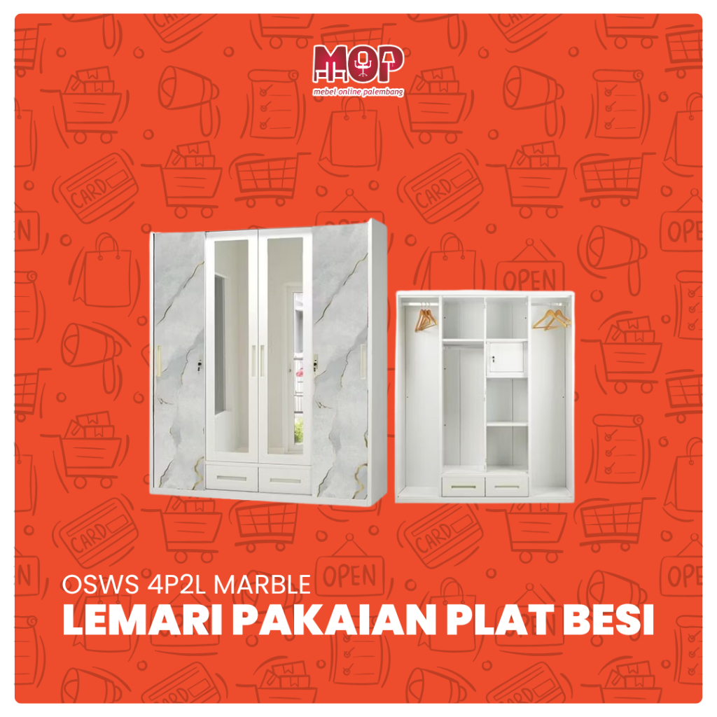 Jual Lemari pakaian olympsteel lemari pakaian plat besi gerobok baju ...