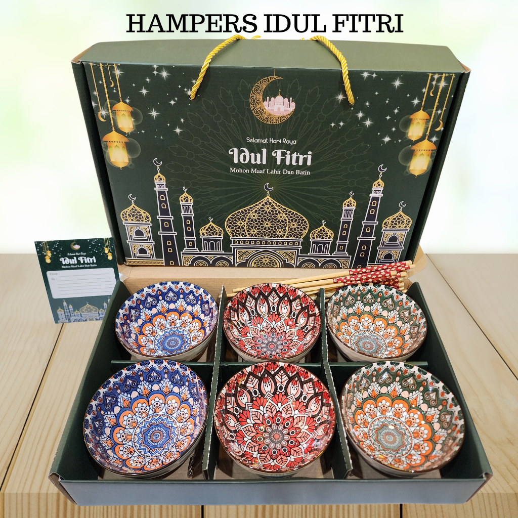Jual [HAMPERS LEBARAN] Mangkok Keramik Set Idul Fitri / Gift Lebaran ...