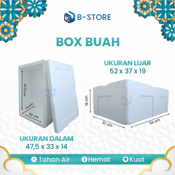 Jual Styrofoam Box / Box Gabus / Box Styrofoam BUAH 52x37x19 | Shopee ...
