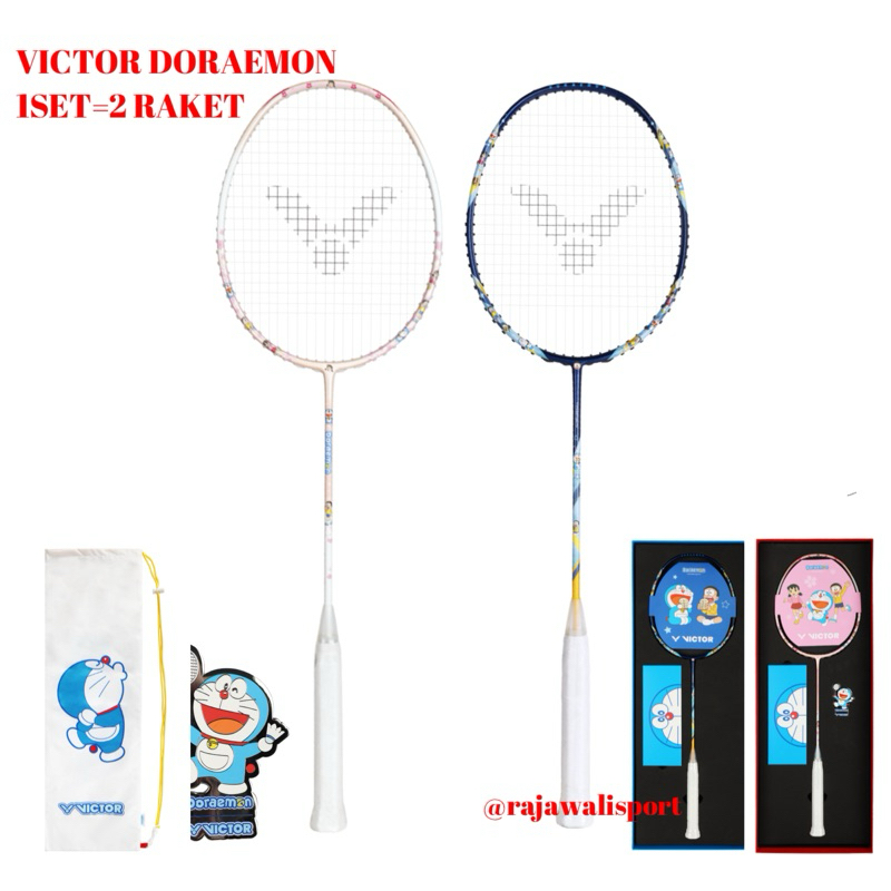Jual NEW!Raket Badminton Victor Special Edition Box 2in1 Doraemon Set ...