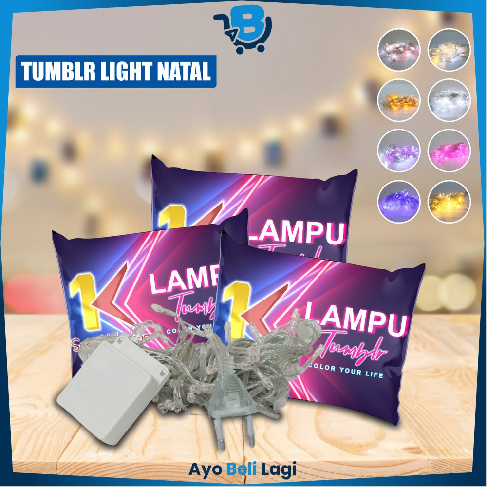 Jual Lampu Tumblr Light Led 10 Mtr 100 LED Kemasan OPP Dekorasi Kamar Multifungsi Lampu Hiasan ...