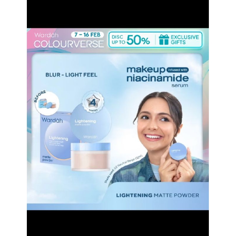 Jual Wardah Colourverse Lightening Matte Powder | Shopee Indonesia
