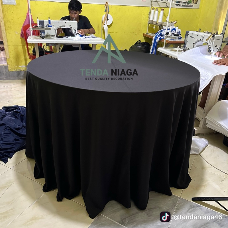 Jual COVER ROUND TABLE TANPA JAHIT COVER MEJA BAHAN LOTTO CUSTOM UKURAN ...