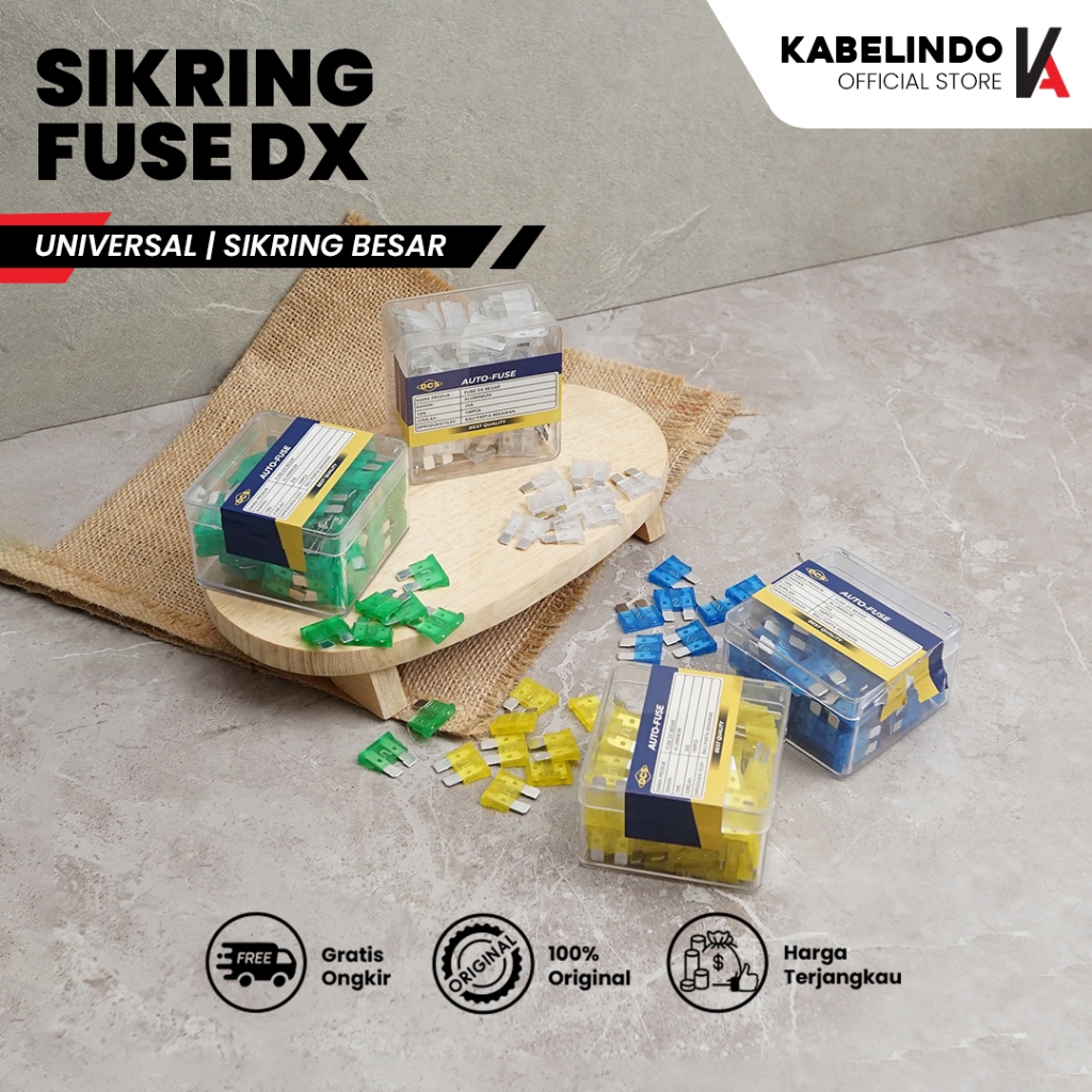 Jual Fuse DX Besar 10A 15A 20A 25A 30A - Sekring Tusuk / Sikring Tancap ...