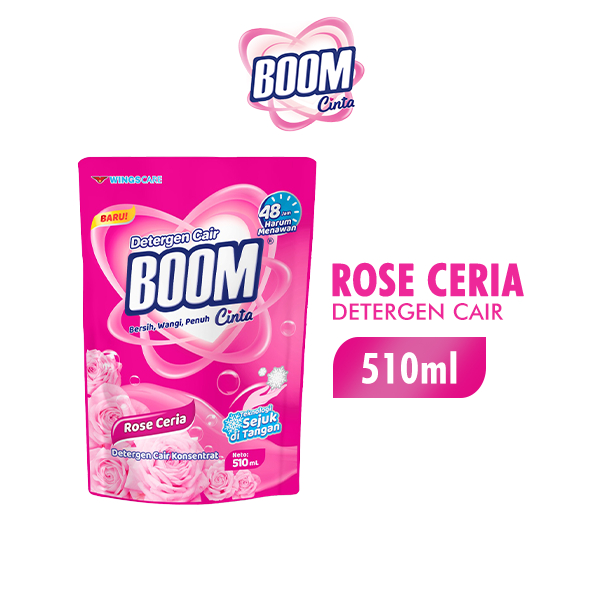 Jual Boom Cinta Deterjen Cair Rose 510 Ml | Shopee Indonesia
