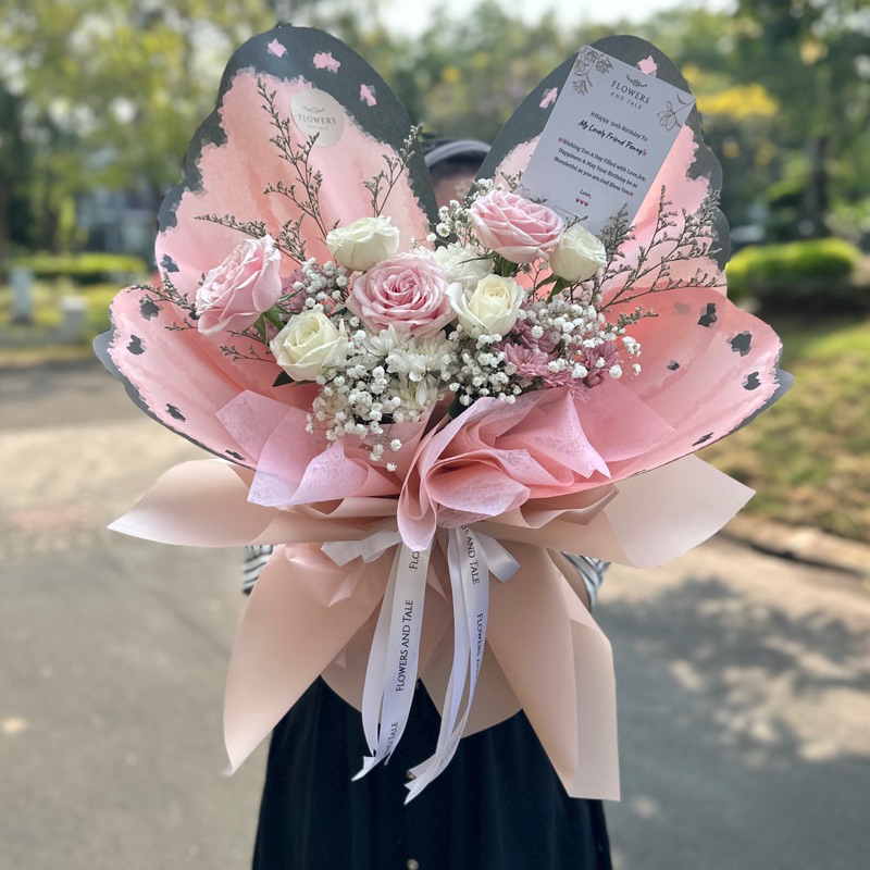 Jual BUTTERFLY MARIPOSA FLOWER BOUQUET BUNGA ASLI BUNGA PALSU / BUKET ...