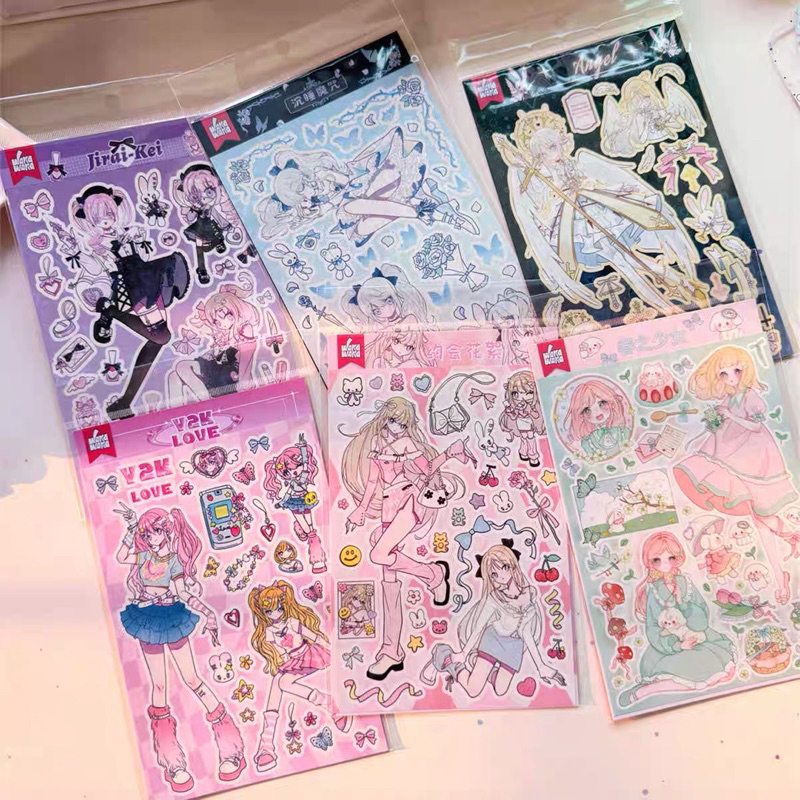Jual sticker deco anime girl wk dekorasi stiker readystock B2030 B2704 ...