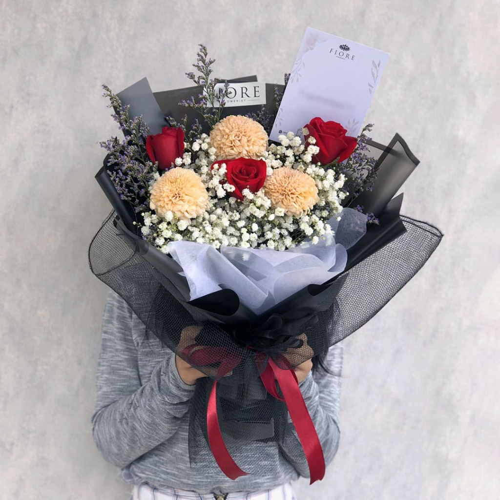 Jual ROSE GOMPIE BOUQUET [ FRESH FLOWER / BUNGA ASLI ] | Shopee Indonesia