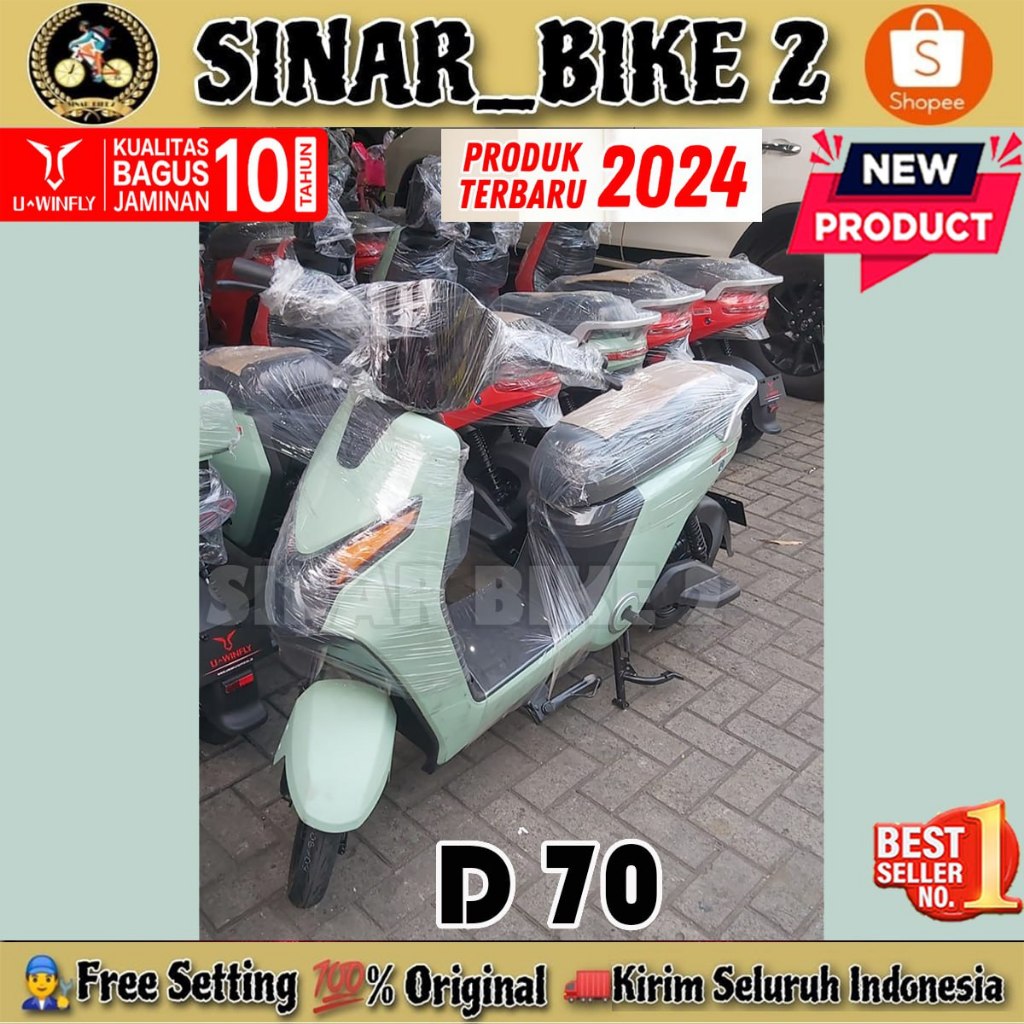 Jual Sepeda Listrik UWINFLY D70 D 70 // D70 ADV BOX DEPAN 450 Watt garansi resmi | Shopee Indonesia