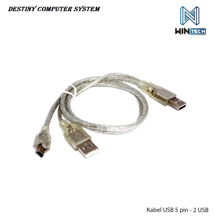 Jual Kabel External HDD / Harddisk USB 2.0 5 Pin Wintech / 5 Pin To 2 ...