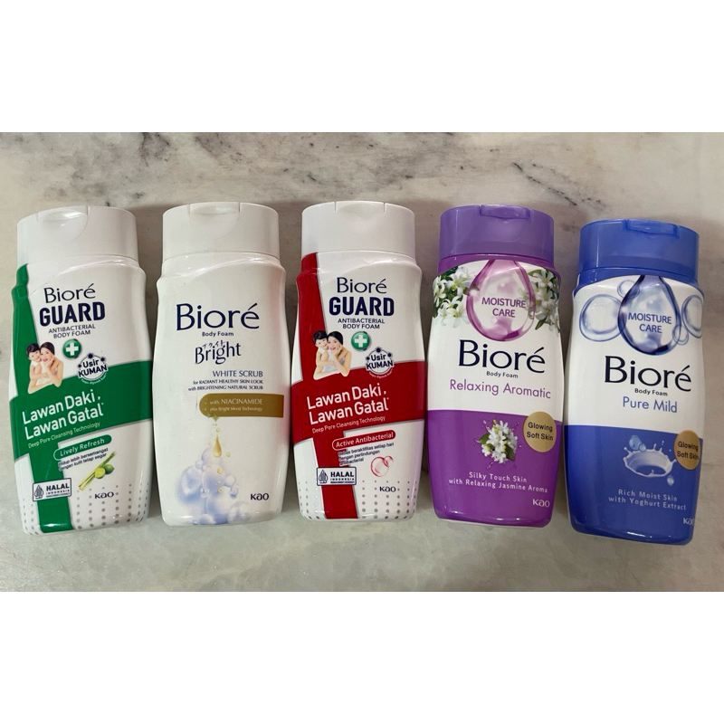 Jual BIORE Sabun Mandi Biore botol / Body Foam Bright botol 100 ml ...
