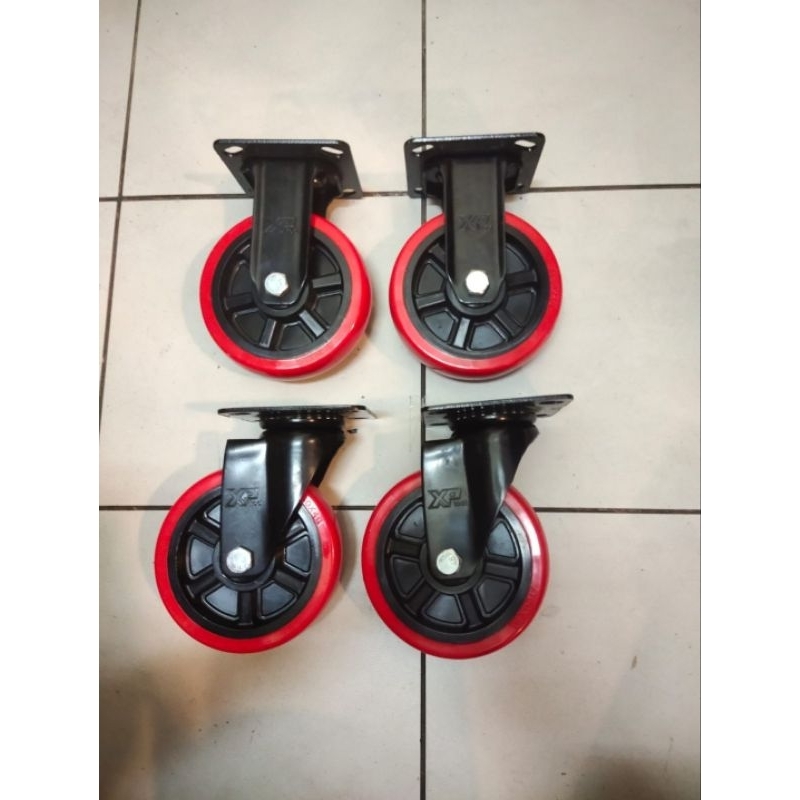 Jual Roda PU 6 inch 1 set | Shopee Indonesia
