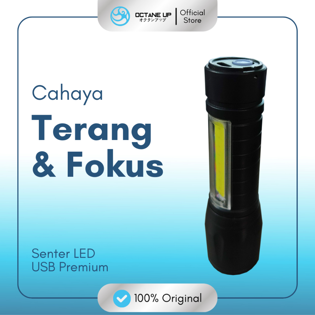 Jual Senter Led Usb Charger Police Zoom Mini Premium Octane Up | Shopee ...