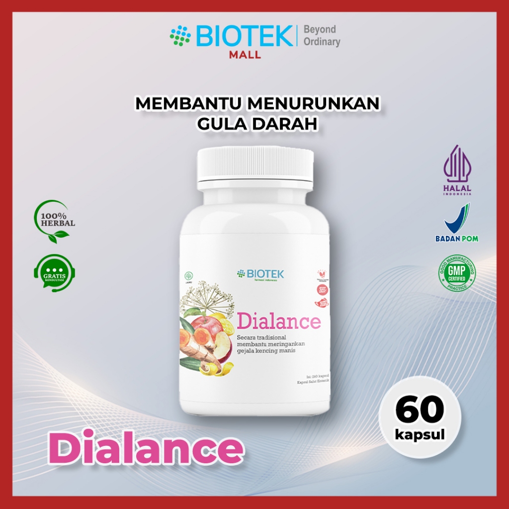 Jual Obat Gula Darah Herbal Dialance BIotek Famasi - 60 Kapsul | Shopee ...