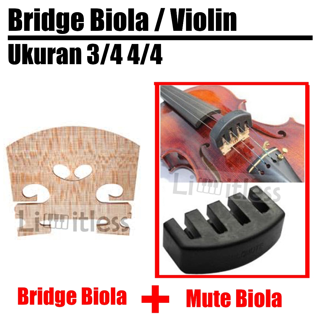 Jual Bridge Biola 3/4 4/4 Bridge Violin 3/4 4/4 Jembatan Senar Biola ...