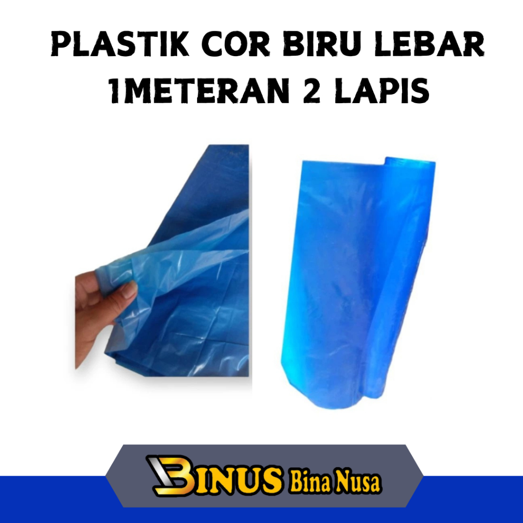 Jual PLASTIK BIRU METERAN LEBAR 1 M 2 LAPIS /PLASTIK BIRU 1 METERAN ...