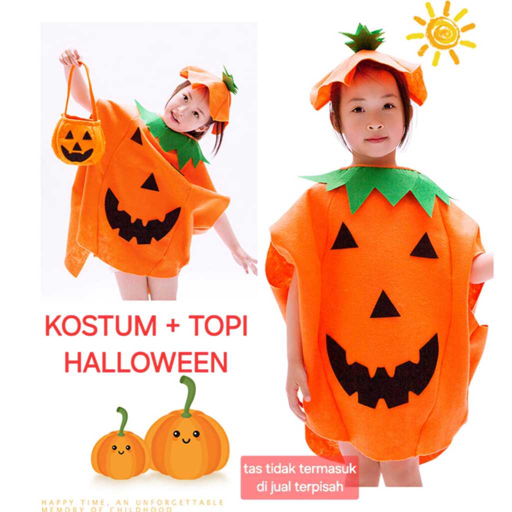 Jual MILANBERRY KOSTUM+TOPI HALLOWEEN PERLENGKAPAN PESTA COSPLAY JACK O ...