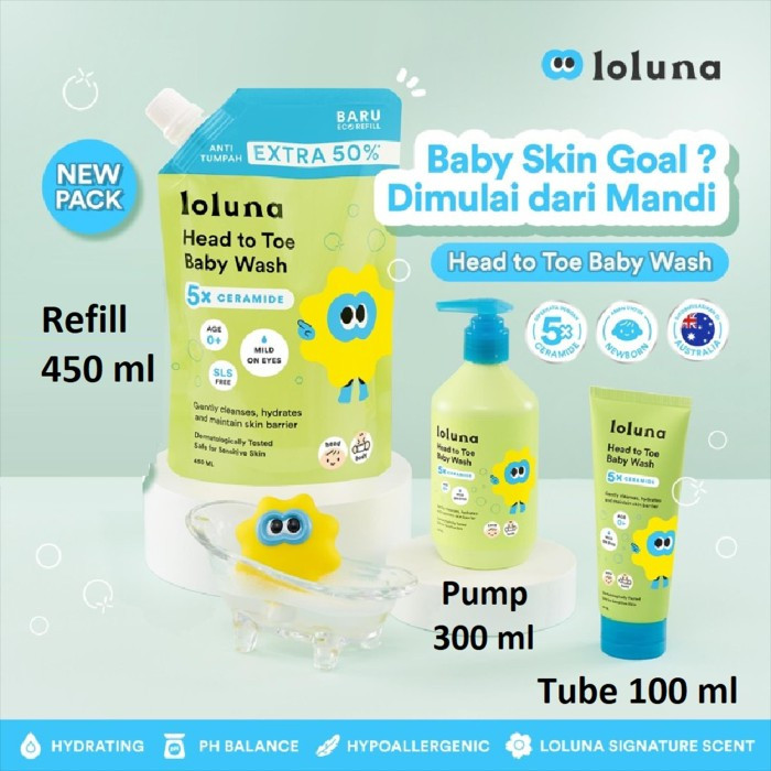 Jual Loluna Head To Toe Baby Wash / Sabun Sampo Mandi Perawatan Kulit ...