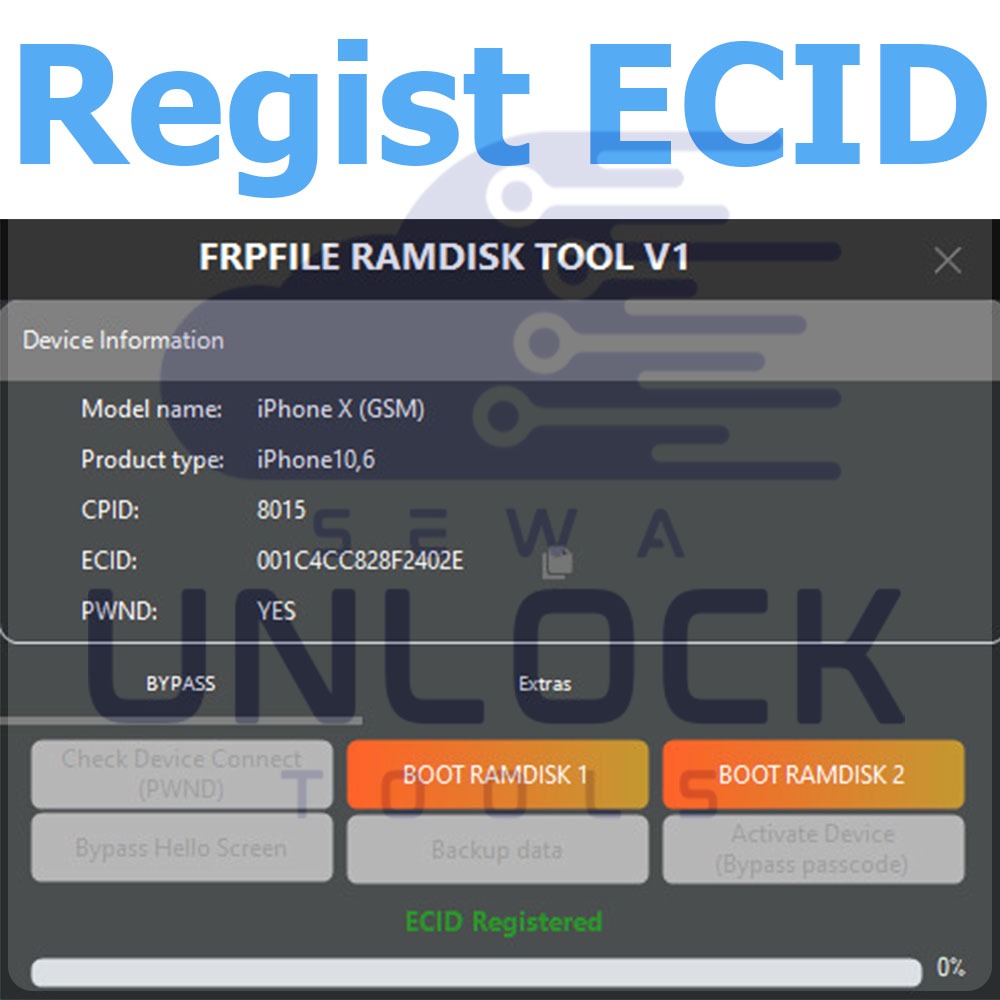 Jual Regist ECID FRPFile Ramdis & WIFI V2 | Bypass iCloud IP 6s-X ...