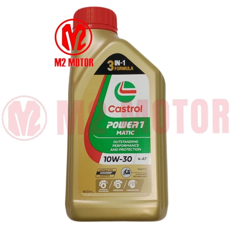 Jual OLI CASTROL POWER 1 MATIC 10W30 0,8L CASTROL POWER 1 MATIC | Shopee Indonesia