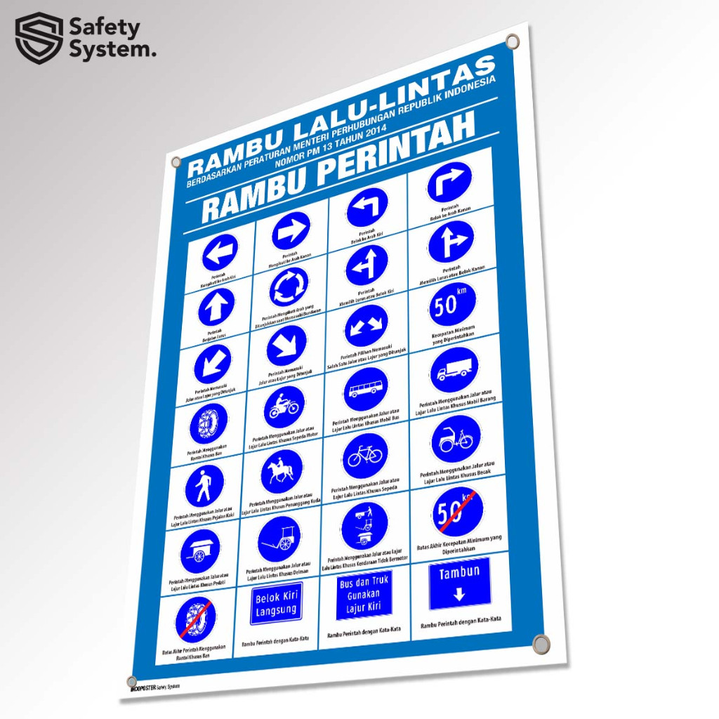 Jual Spanduk Banner K3 Keselamatan Kerja Rambu Lalulintas Pm13 2014 ...