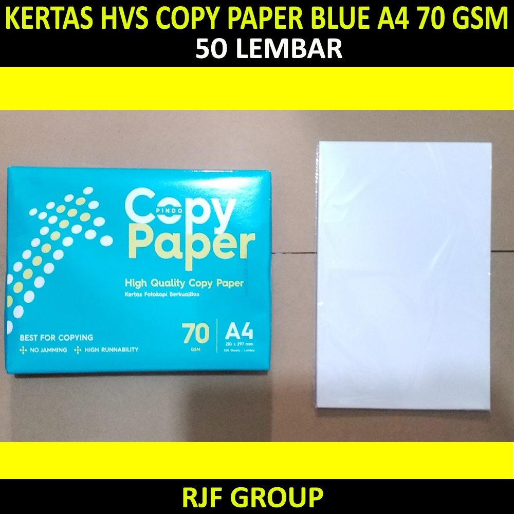 Jual KERTAS HVS COPY PAPER BLUE A4 70 GSM 50 LEMBAR | Shopee Indonesia