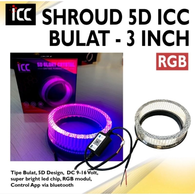 Jual Shroud RGB 5D 3 INCH KRISTAL MERK ICC / Shroud 3 Inch RGB Lazy ...