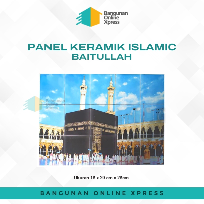 Jual KERAMIK PANEL ISLAMIC BAITULLAH & MASJID NABAWI 20X25 (2 SET X 15 ...