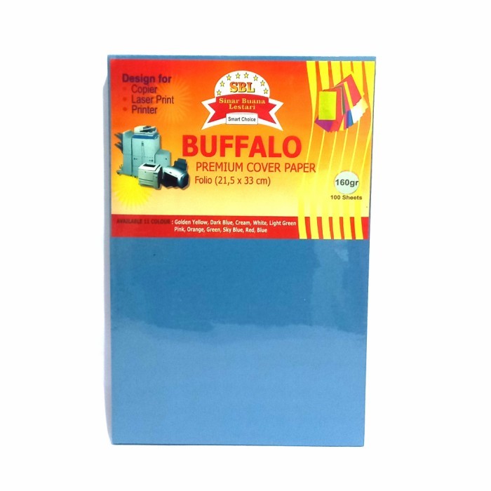 Jual Kertas Jilid Buffalo F4 160 Gsm / Bufalo / Kertas Jilid Premium ...