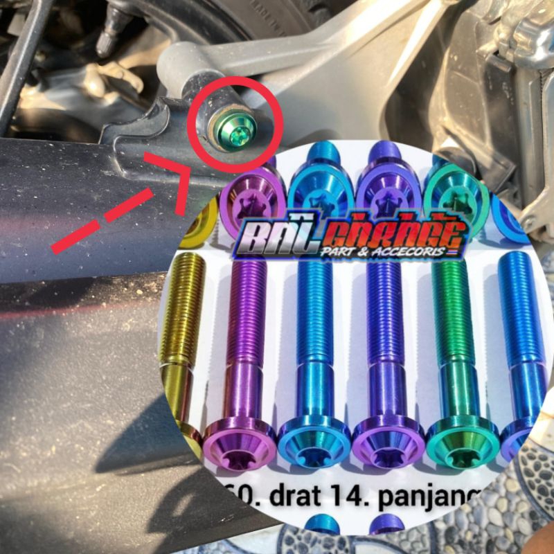 Jual baud titanium knalpot Vario 125/150(1biji) | Shopee Indonesia