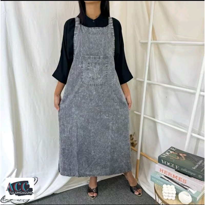 Jual OVERALL JEANS GREY ROK PANJANG POLOS MAXY SAKU DEPAN | Shopee ...