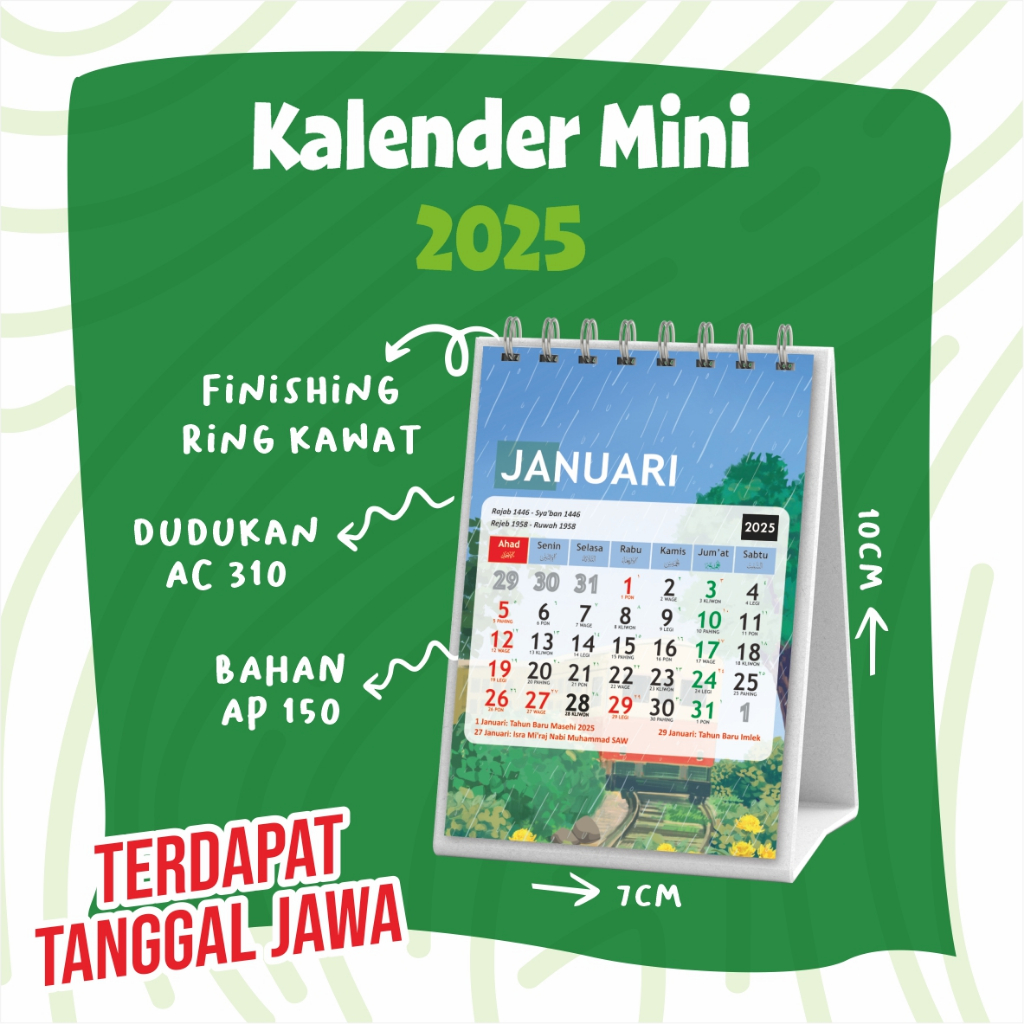 Jual Kalender Meja Mini 2025 | Kalender Aesthetic | Souvenir Unik Murah ...