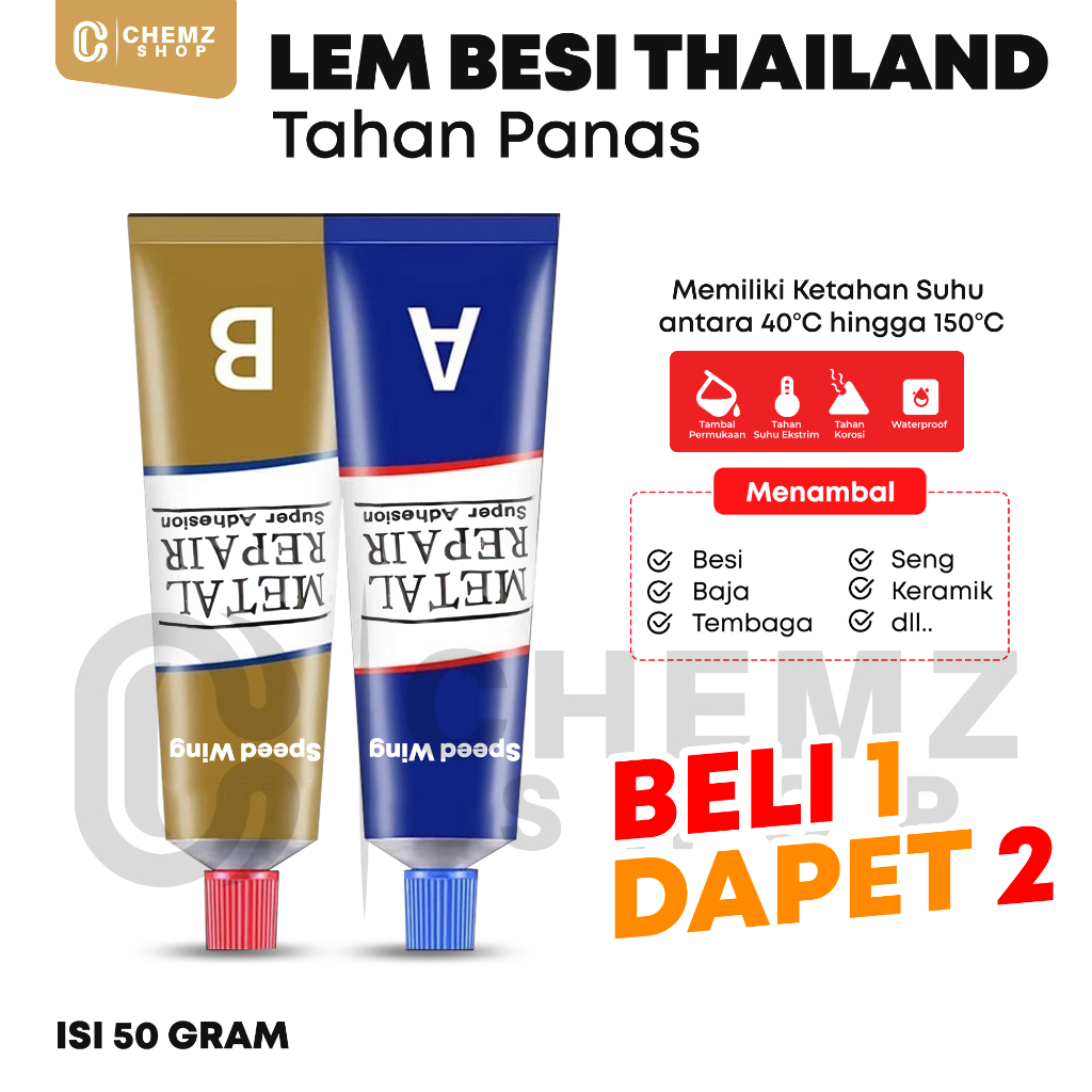 Jual Lem Besi Thailand Super Kuat Tahan Panas Lem Serbaguna Lem AB ...