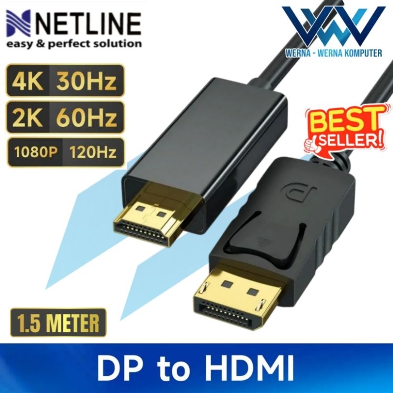 Jual Kabel Display Port DP to HDMI 4K Cable Converter Displayport HDMI ...