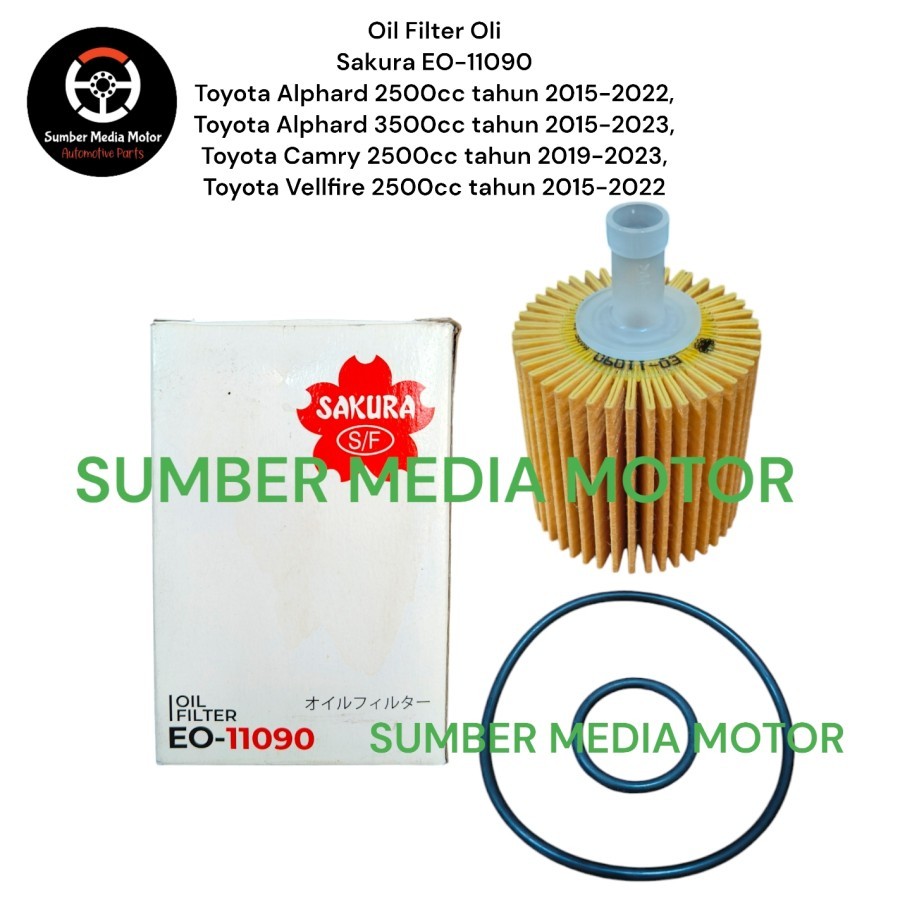 Jual Sakura Oil Filter Oli EO-11090 Toyota Alphard 2500cc tahun 2015 ...