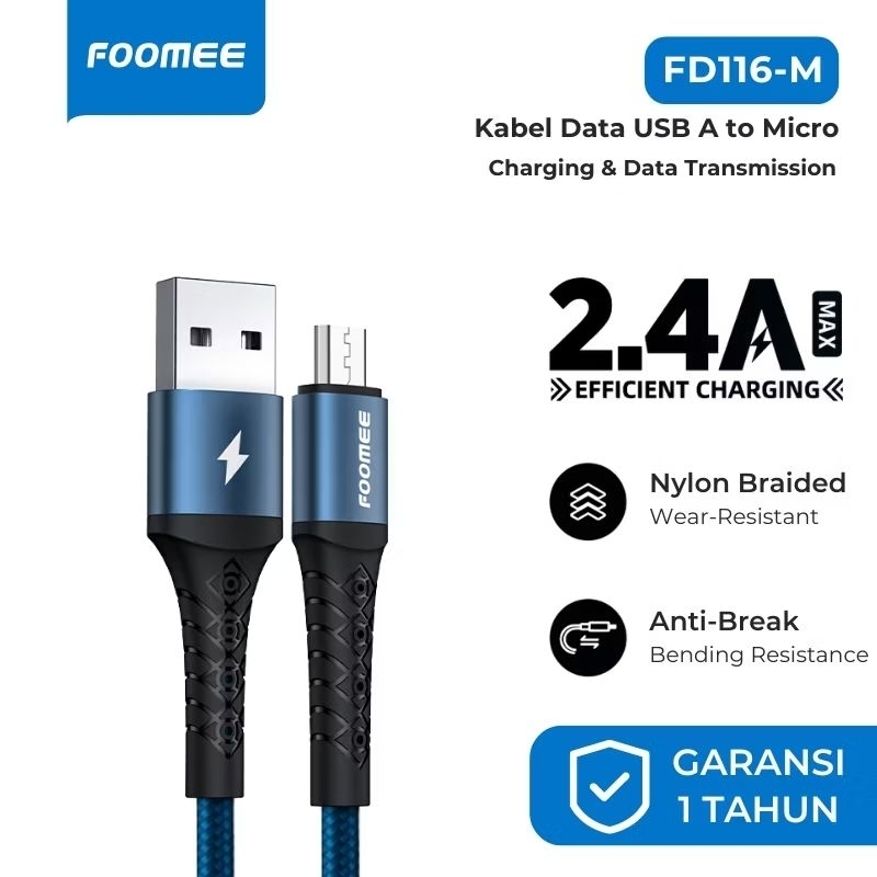 Jual Kabel Data Foomee FD116/FD103/FD121/FD122 Kabel Data TYPE-C/LIGHTNING/MICRO FAST CHARGING ...