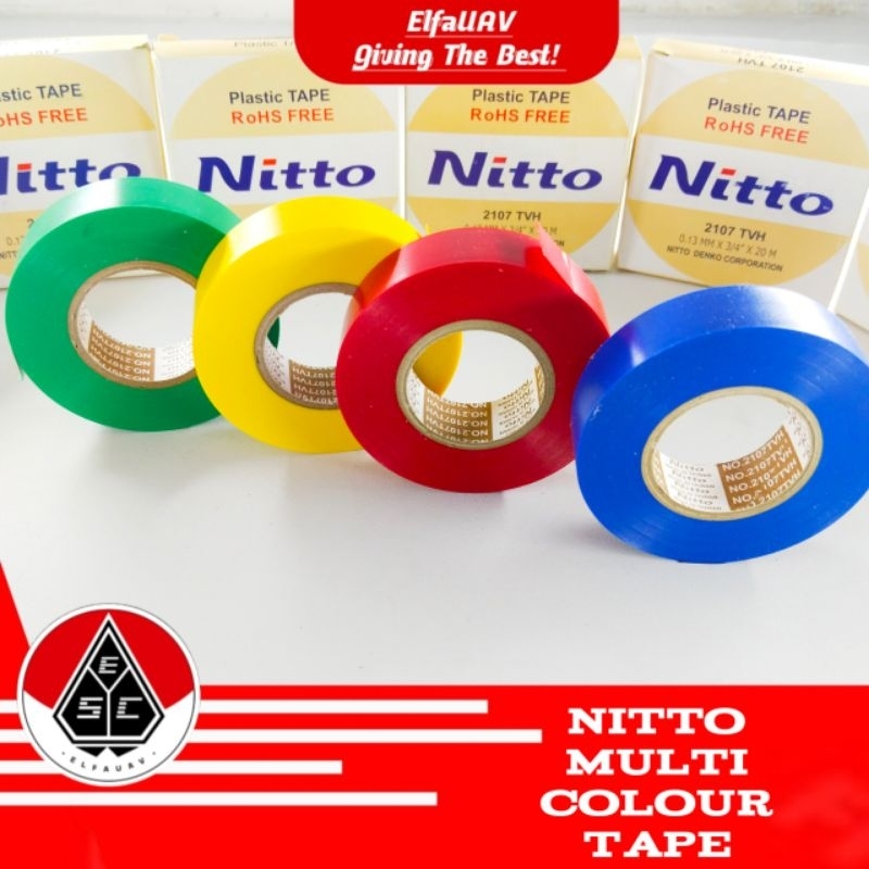 Jual ISOLASI WARNA | ISOLASI PVC NITTO 3/4" × 20M | ISOLASI KABEL ...
