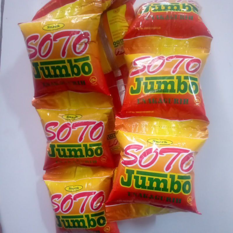 Jual SOTO JUMBO Snack Viral Isi 10 X 5gr Ciki Chiki Kerupuk Jajanan ...