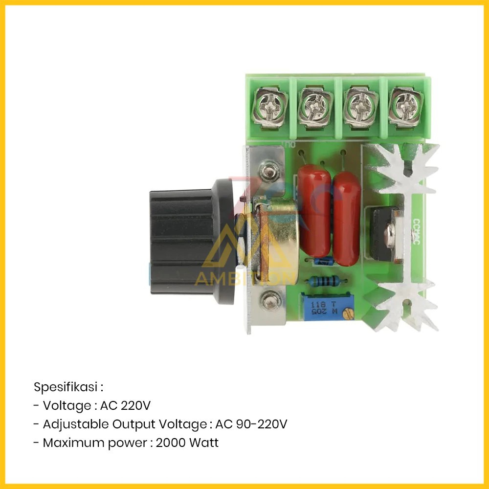 Jual Dimmer SCR 2000W 4000W Voltage Regulator Speed Controller Motor ...
