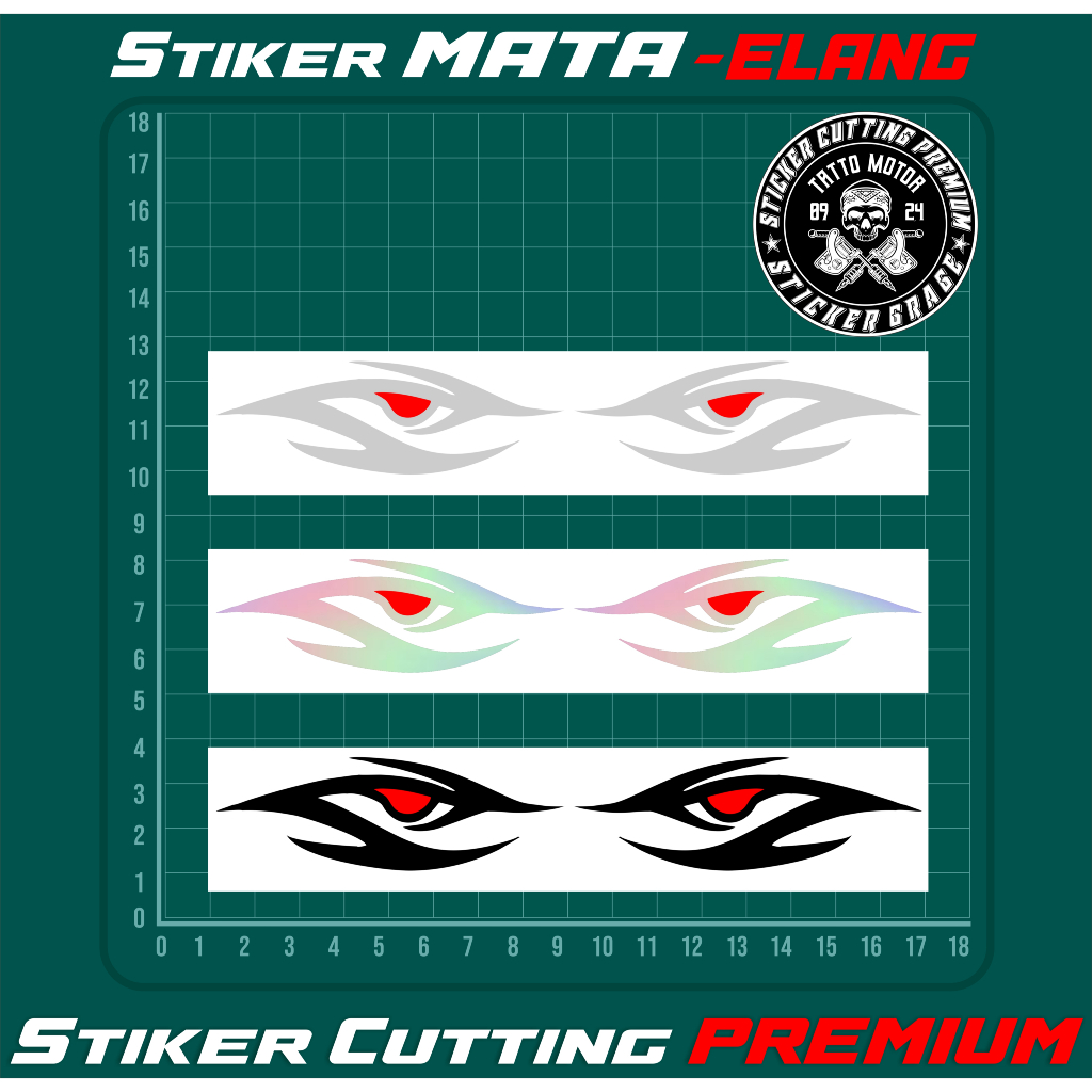 Jual Stiker Lampu Motor Mata Elang Cutting Sticker Anti Air Aksesoris ...