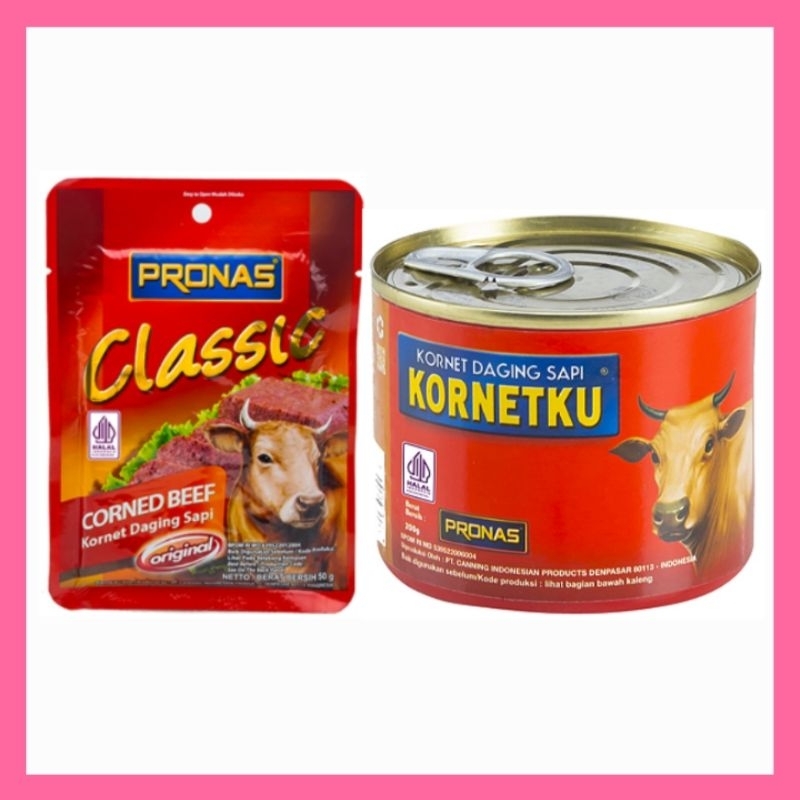 Jual kornet sachet kaleng daging sapi pronas classic original kornetku ...