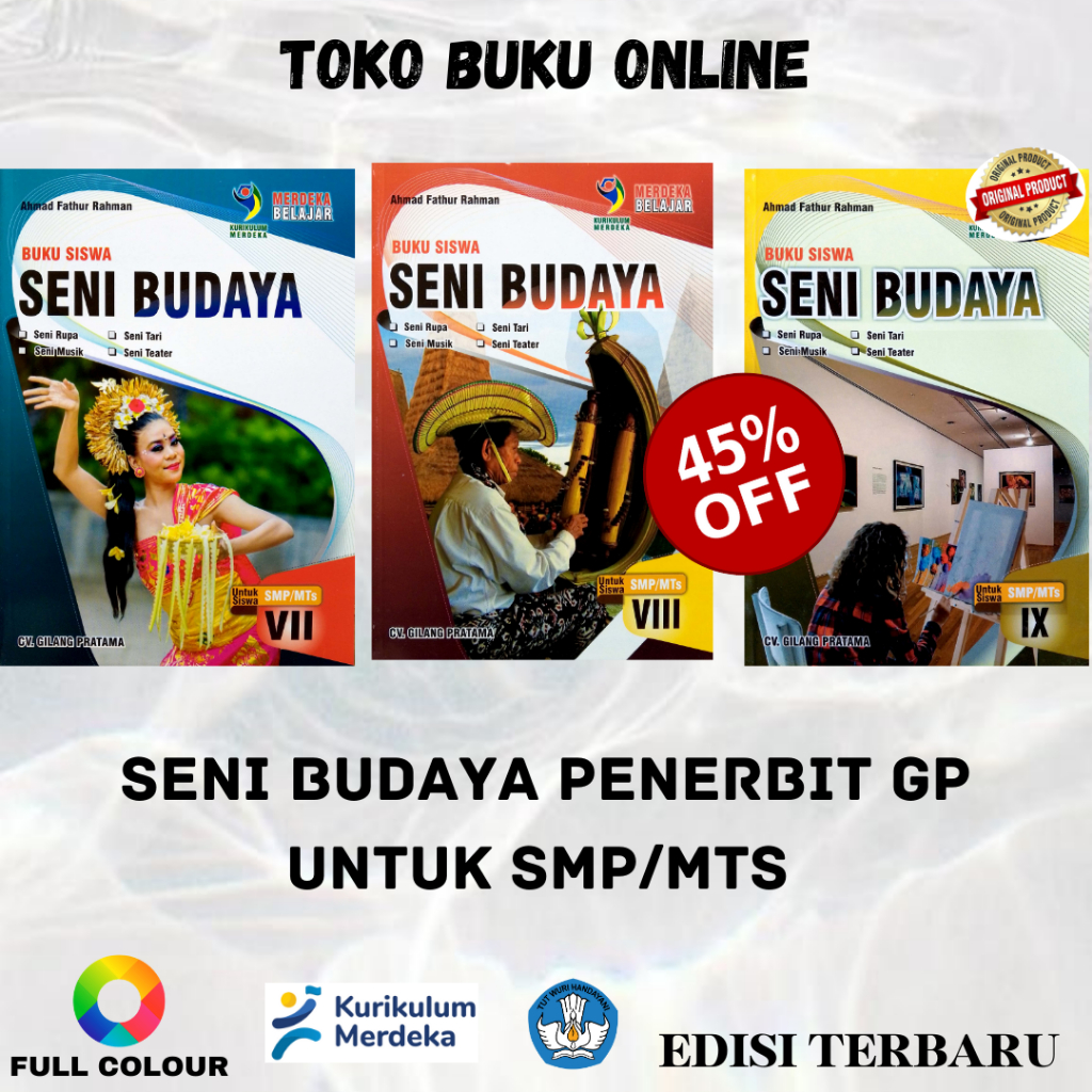 Jual Buku Siswa Pendamping SENI BUDAYA Kelas 7,8,9 SMP/MTS GP (Gilang Pratama) Kurikulum Merdeka ...