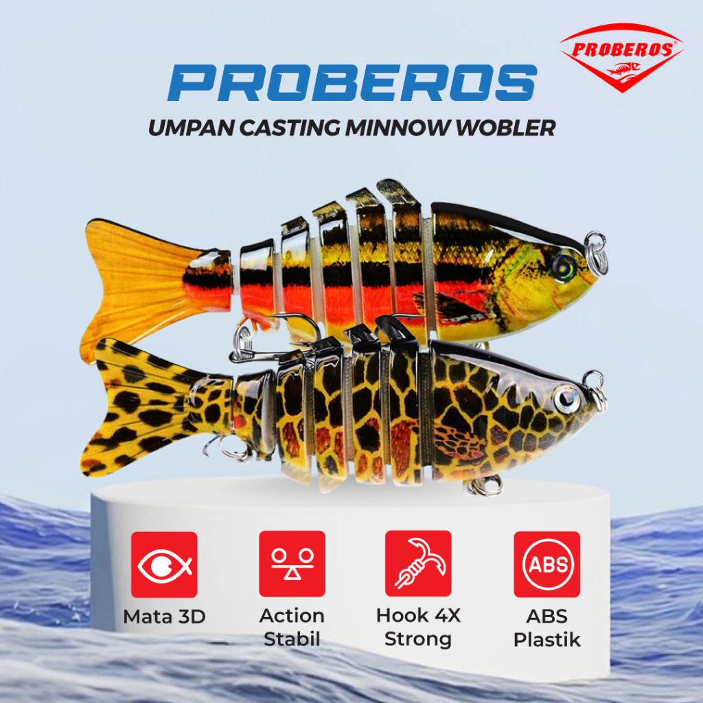 Jual PROBEROS MN119 Umpan Pancing HS001 15.5g/10cm Swimbait Fishing ...