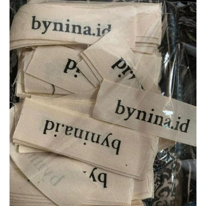 Jual label pita katun label custom label baju bahan pita katun | Shopee ...