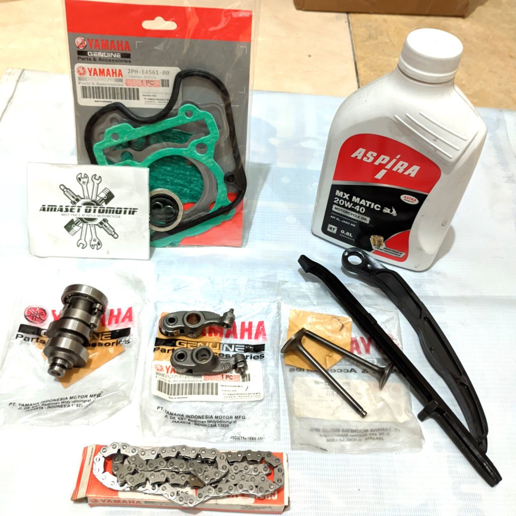 Jual Paket Turun Mesin Mio M3 Mio Z Fino 125 Xride 125 Mio GT Noken As Pelatuk Klep Set Keteng ...