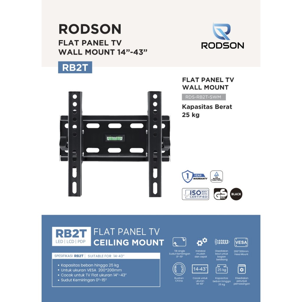Jual Rodson RB2T Bracket TV Monitor | Shopee Indonesia