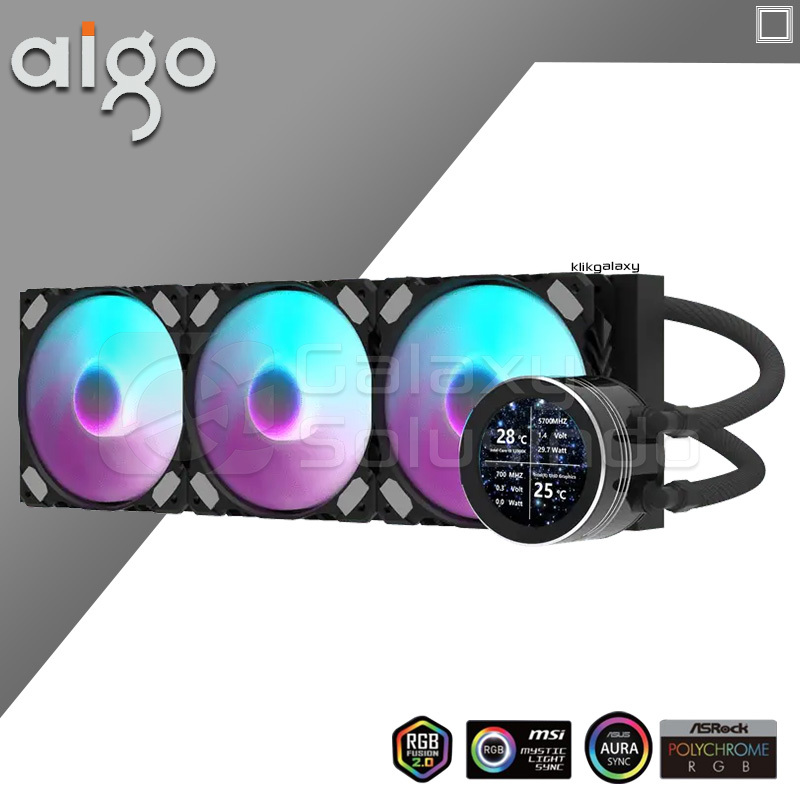 Jual AIGO DARKFLASH Nebula DN 360S 360mm ARGB Black Liquid CPU Cooler ...