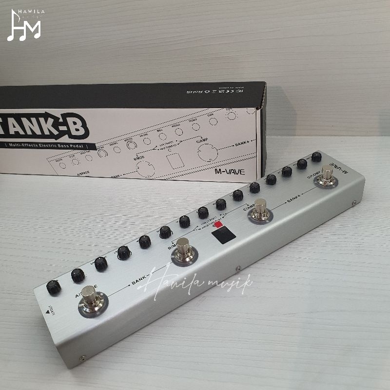 Jual Portable Efek Gitar mvave M-Vave Tank B Bass Multi Effect ...